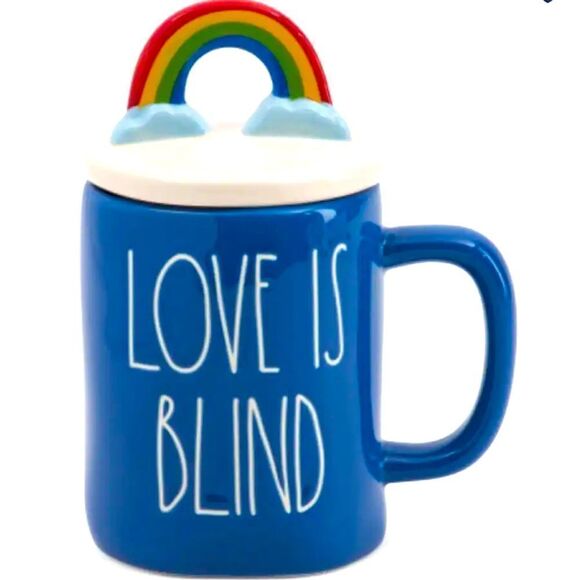 Rae Dunn | Kitchen | New Rae Dunn Love Is Blindfigural Mug With Lid ...